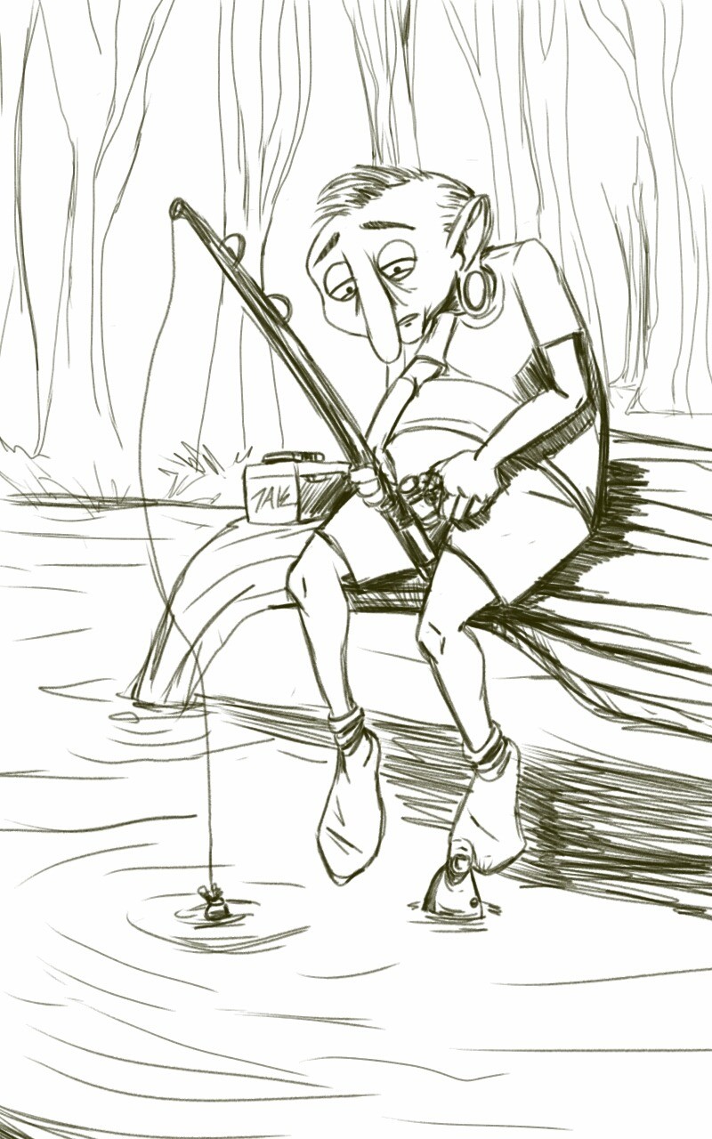 ArtStation - Daily Sketch: Fishing