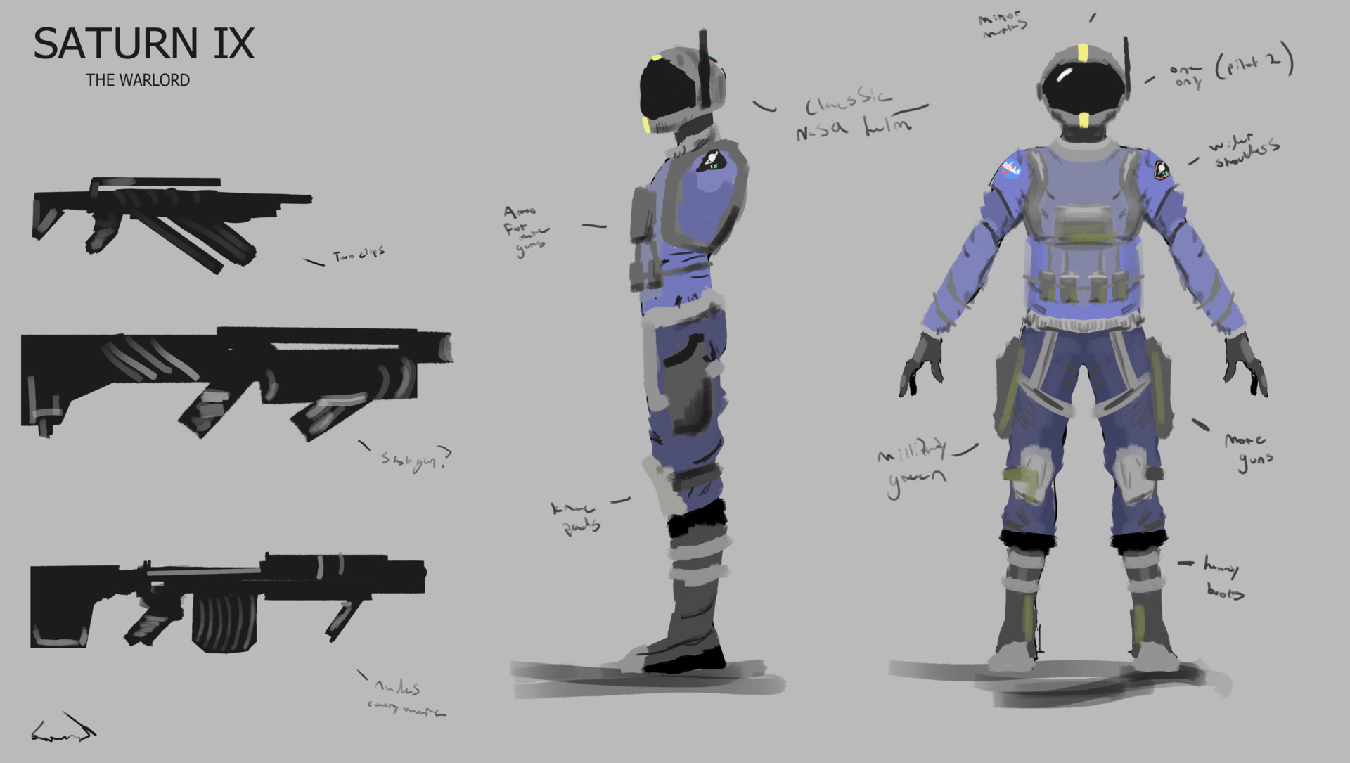 ArtStation - Saturn IX Warlord concept (Weapon Design)
