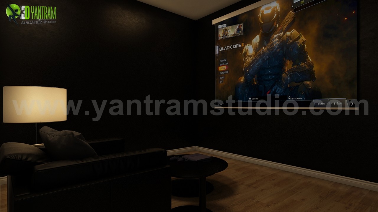 ArtStation - Decorating Tips For Game Room Design Ideas by Yantram architectural animation ...