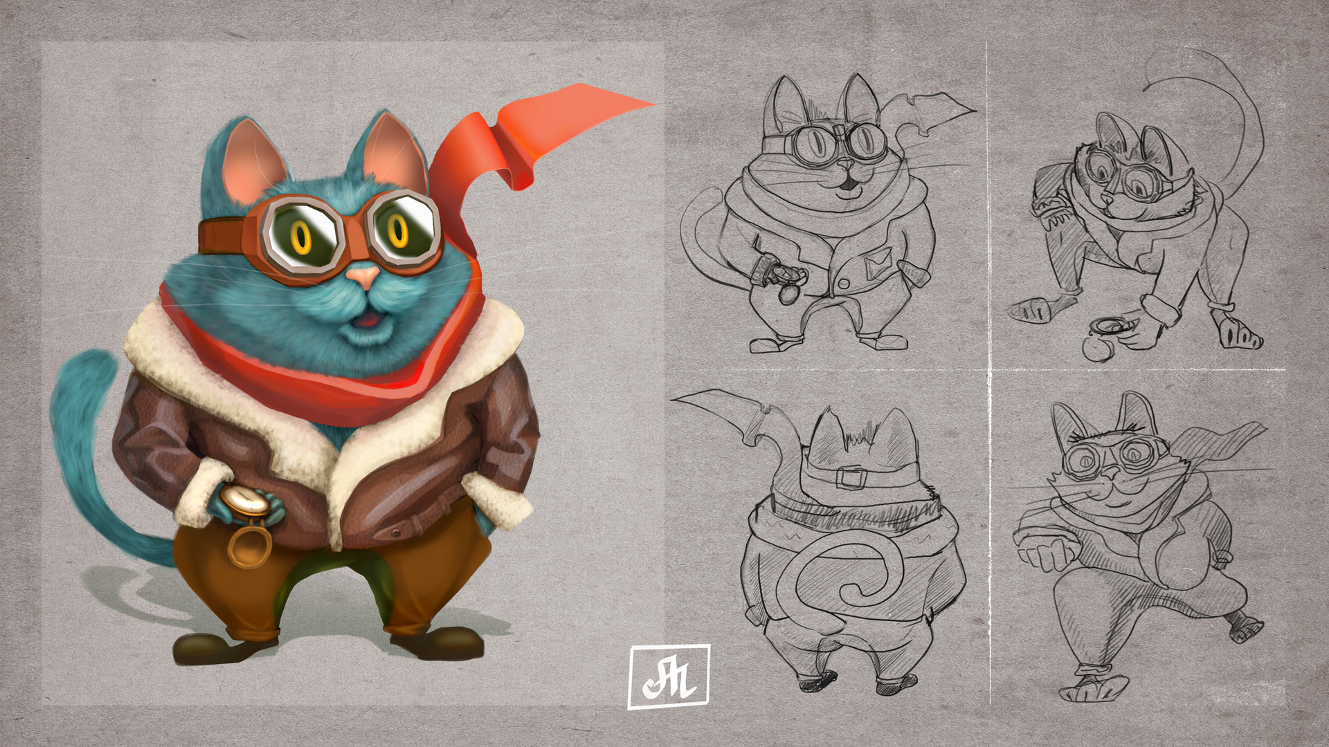 ArtStation - concept character cat