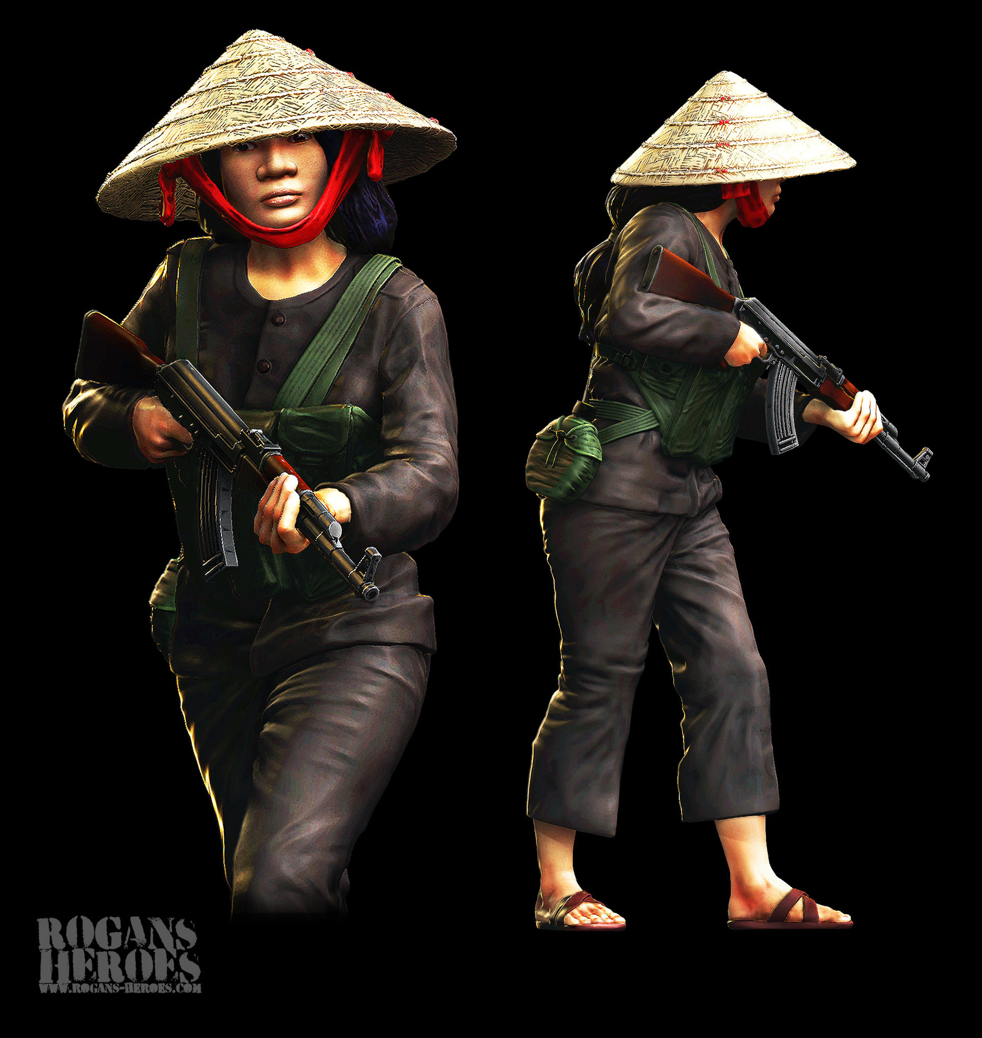 ArtStation - NVA Female (1/16 scale figure for 3D print)