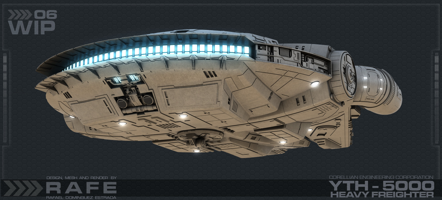 RAFE Dominguez E - Concept Starship - Corellian YTH - 5000 Heavy Freighter