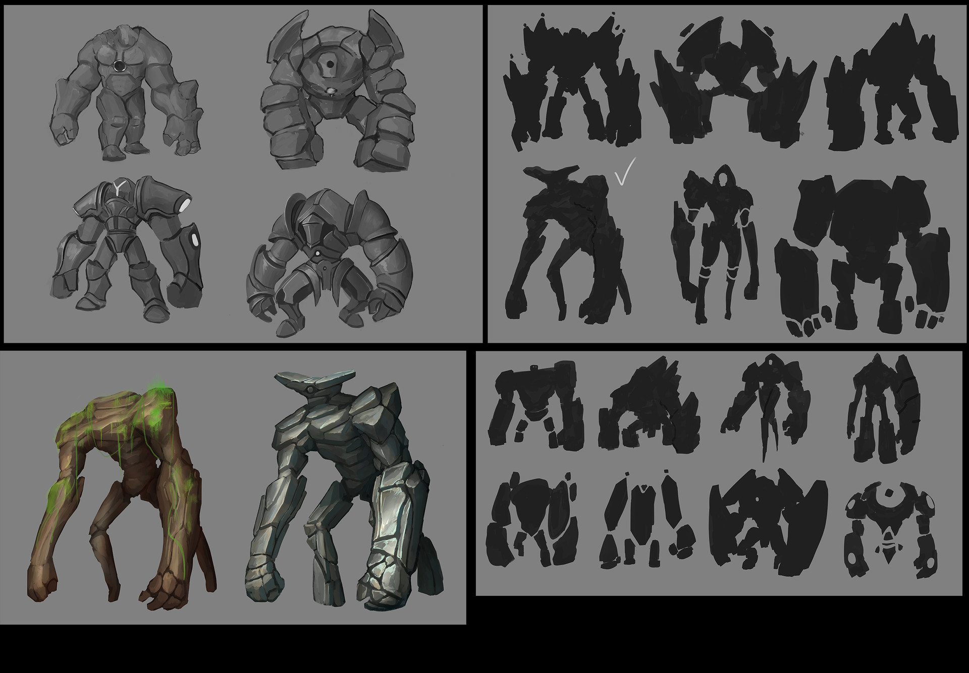ArtStation - Golem Thumbnail Sketches