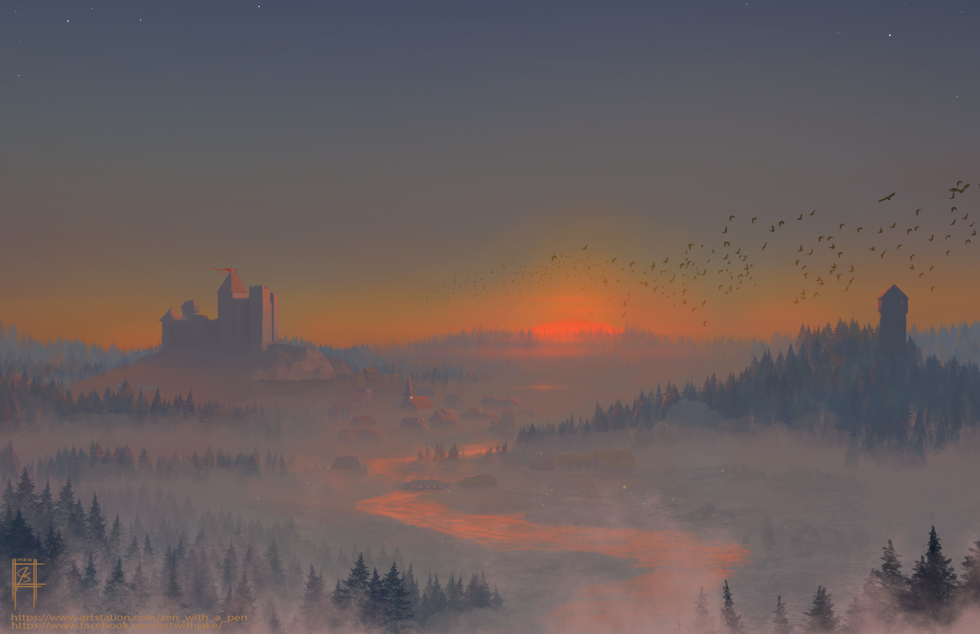 ArtStation - Foggy Castle