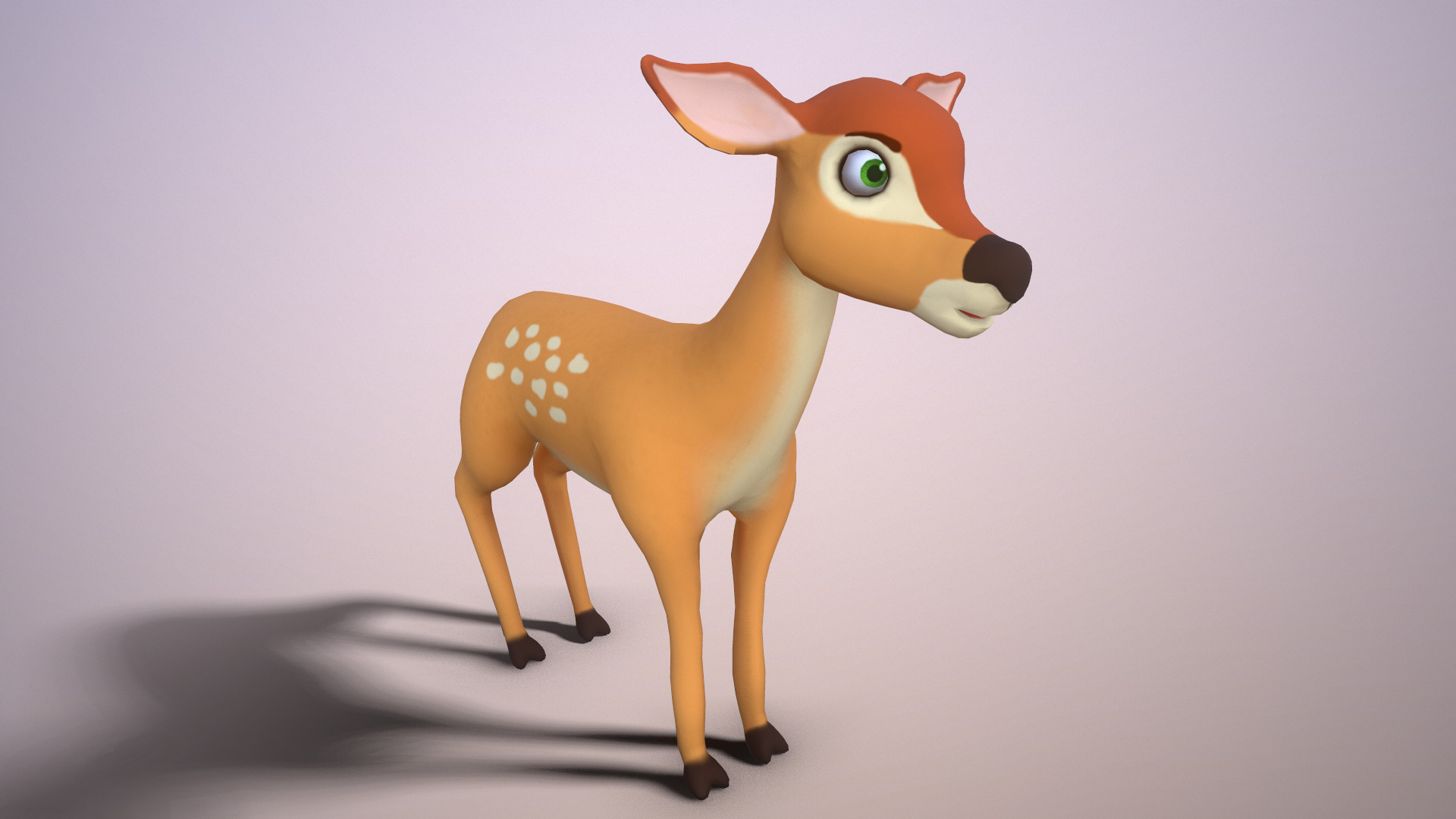 3D Cartoon - Cartoon doe