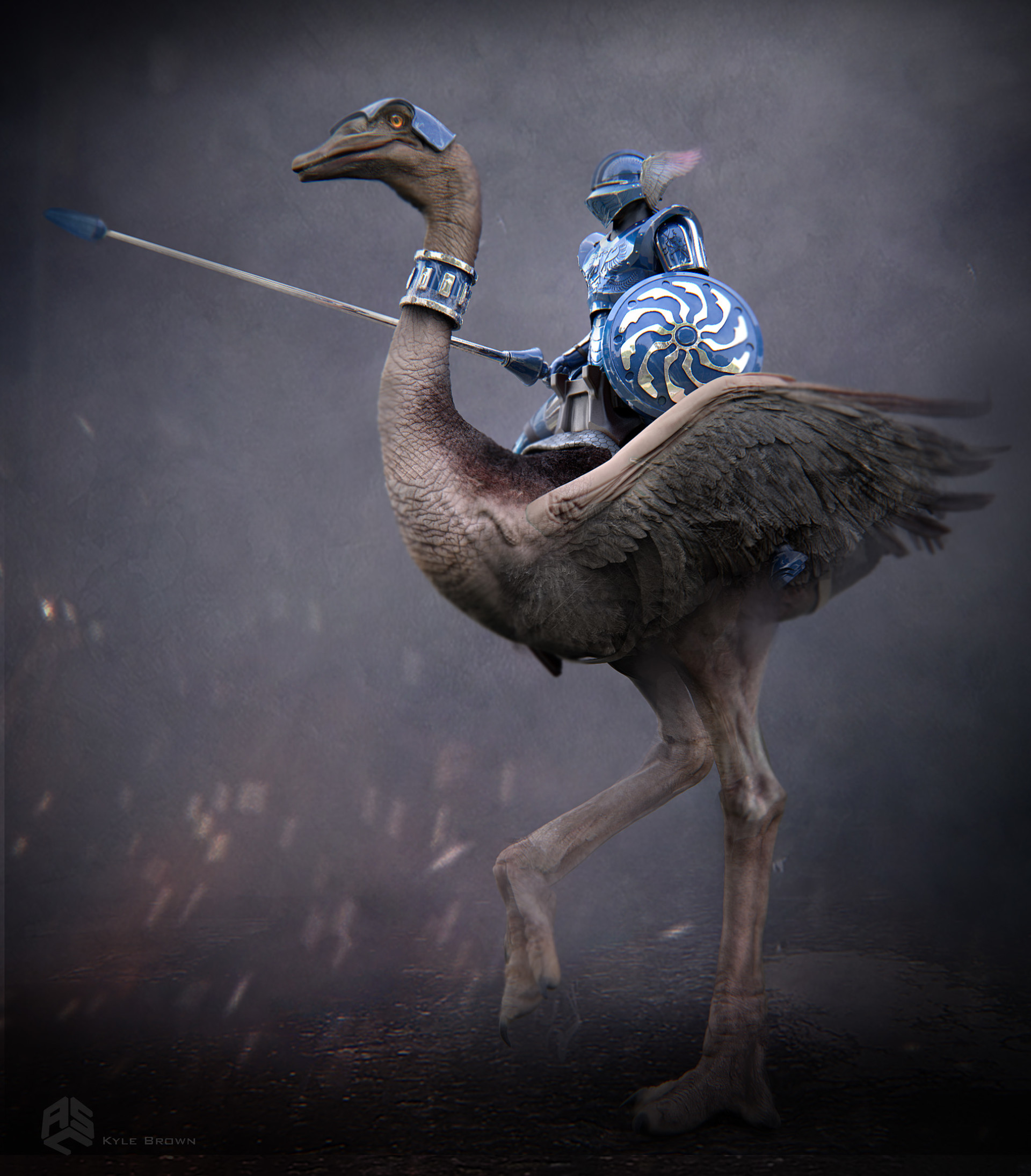 Ostrich Jousting