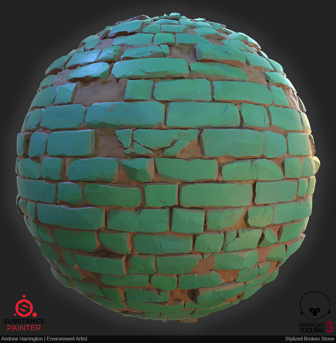 ArtStation - Stylized Broken Stone