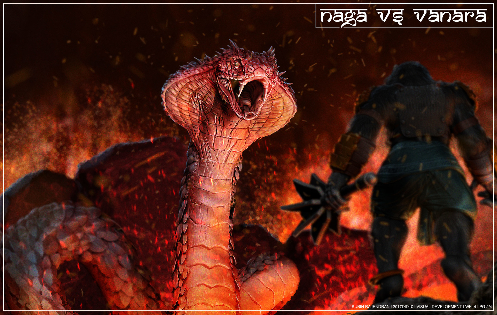 ArtStation - Naga Vs Vanara - Clash of the Ancients