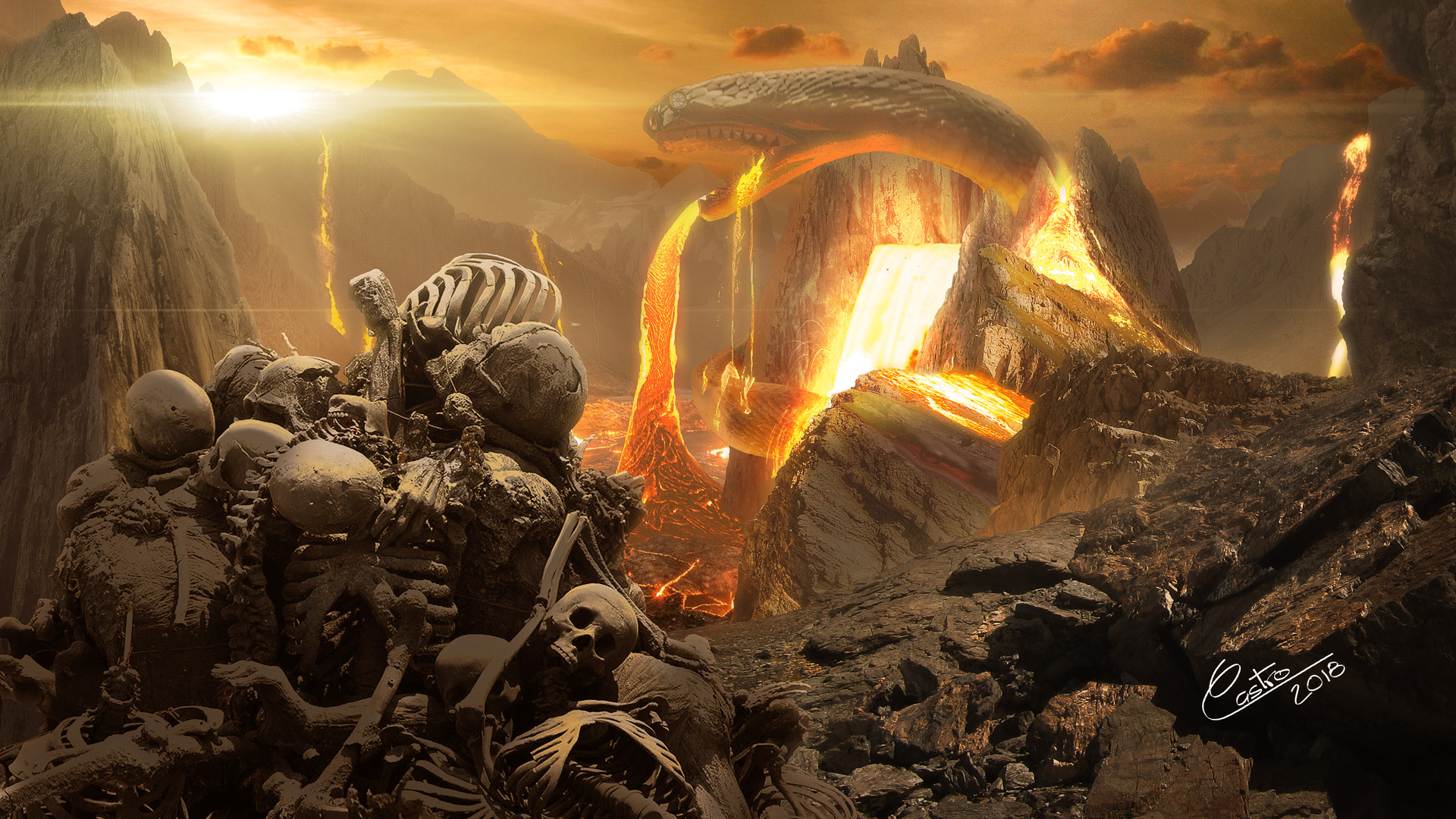 ArtStation - Snake Mountain - Concept Art