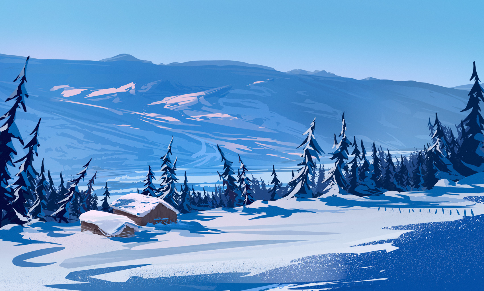 ArtStation - Winter painting