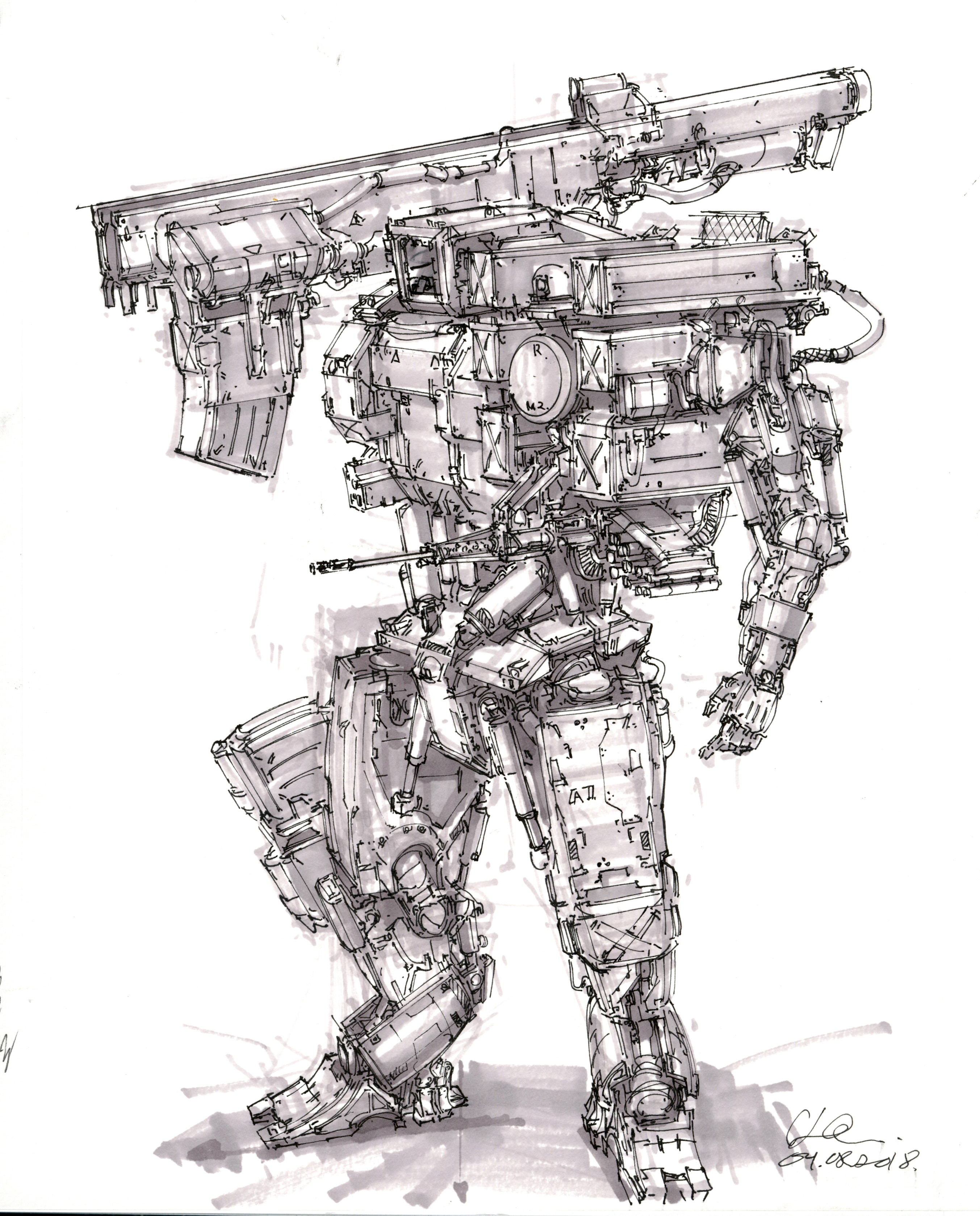 Longque Chen - mech practice drawing