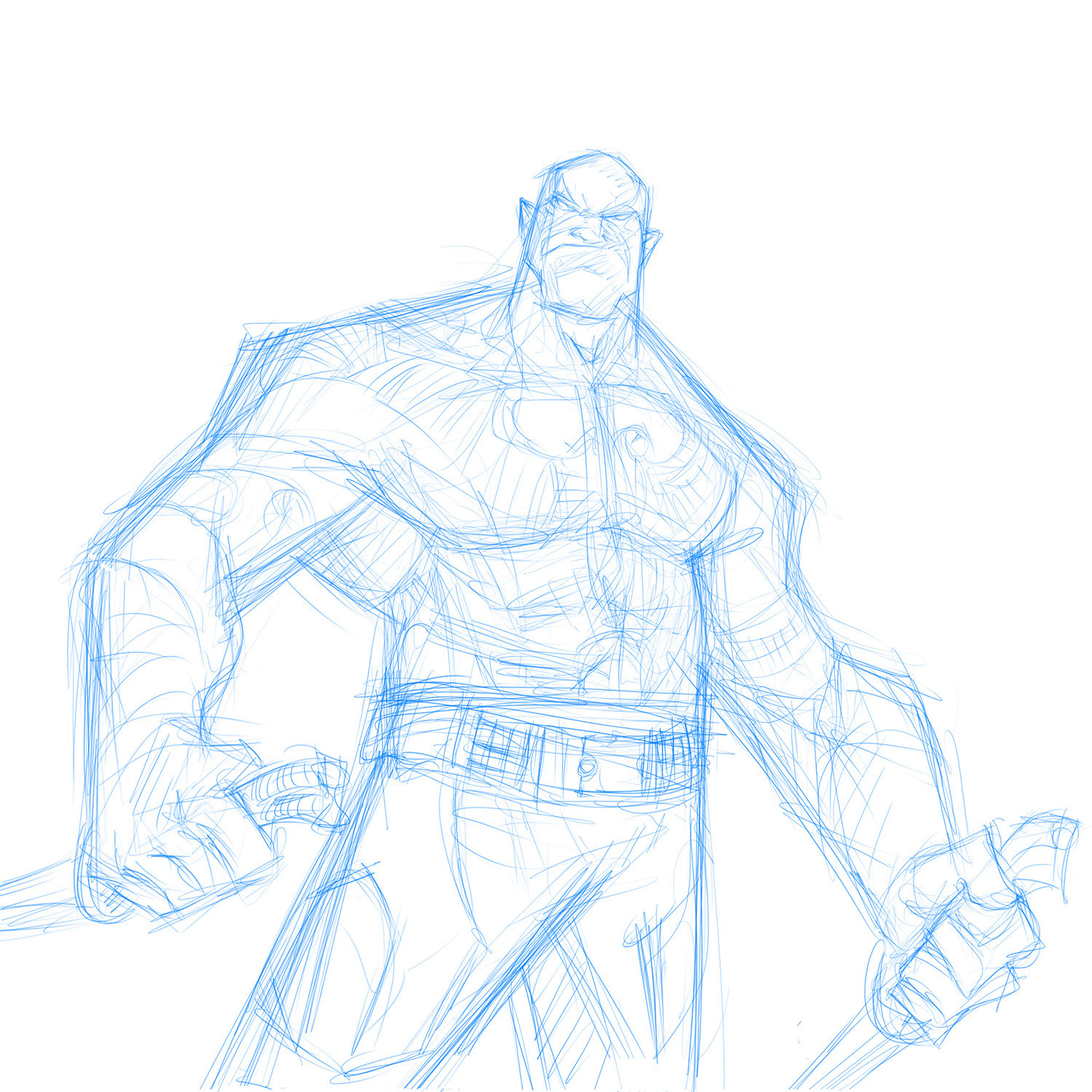 Drax The Destroyer Line Art