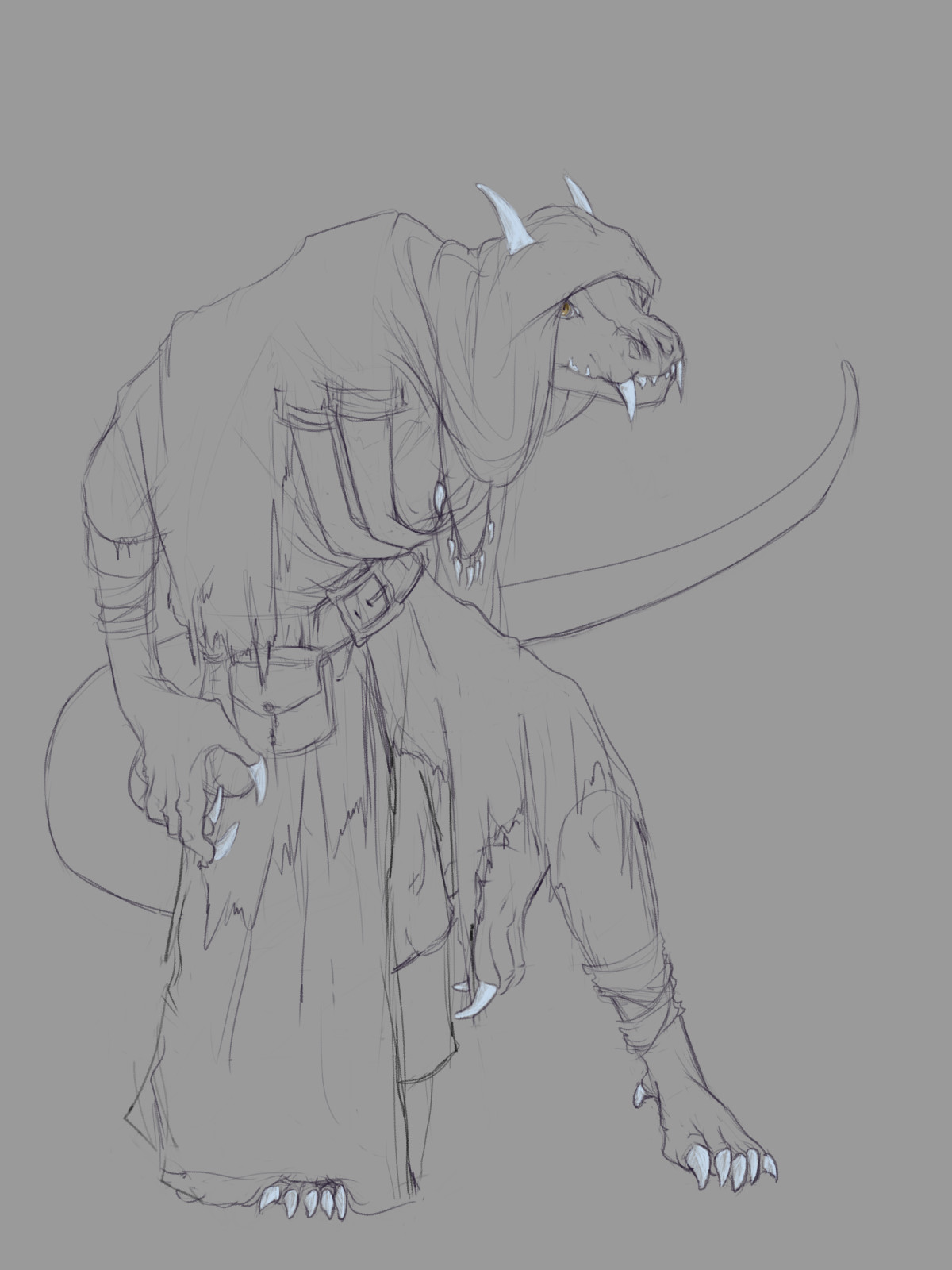 ArtStation - Kobold Line work