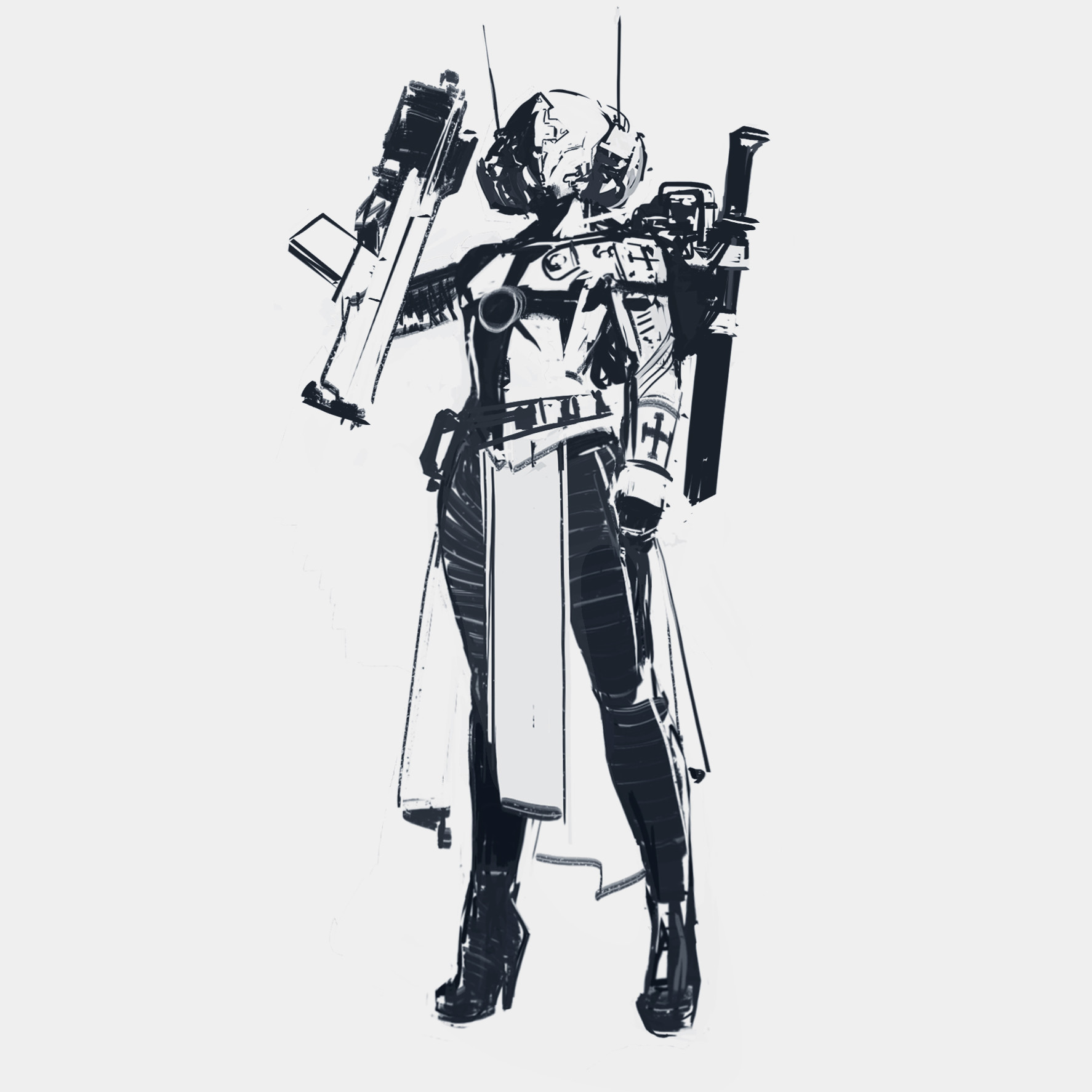 Valentin Demchenko Techno Templars sketches-花瓣网