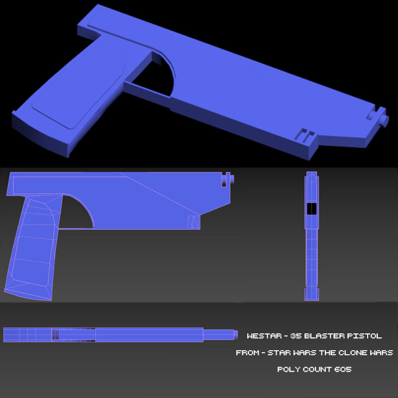 ArtStation - Westar - 35 Blaster Pistol