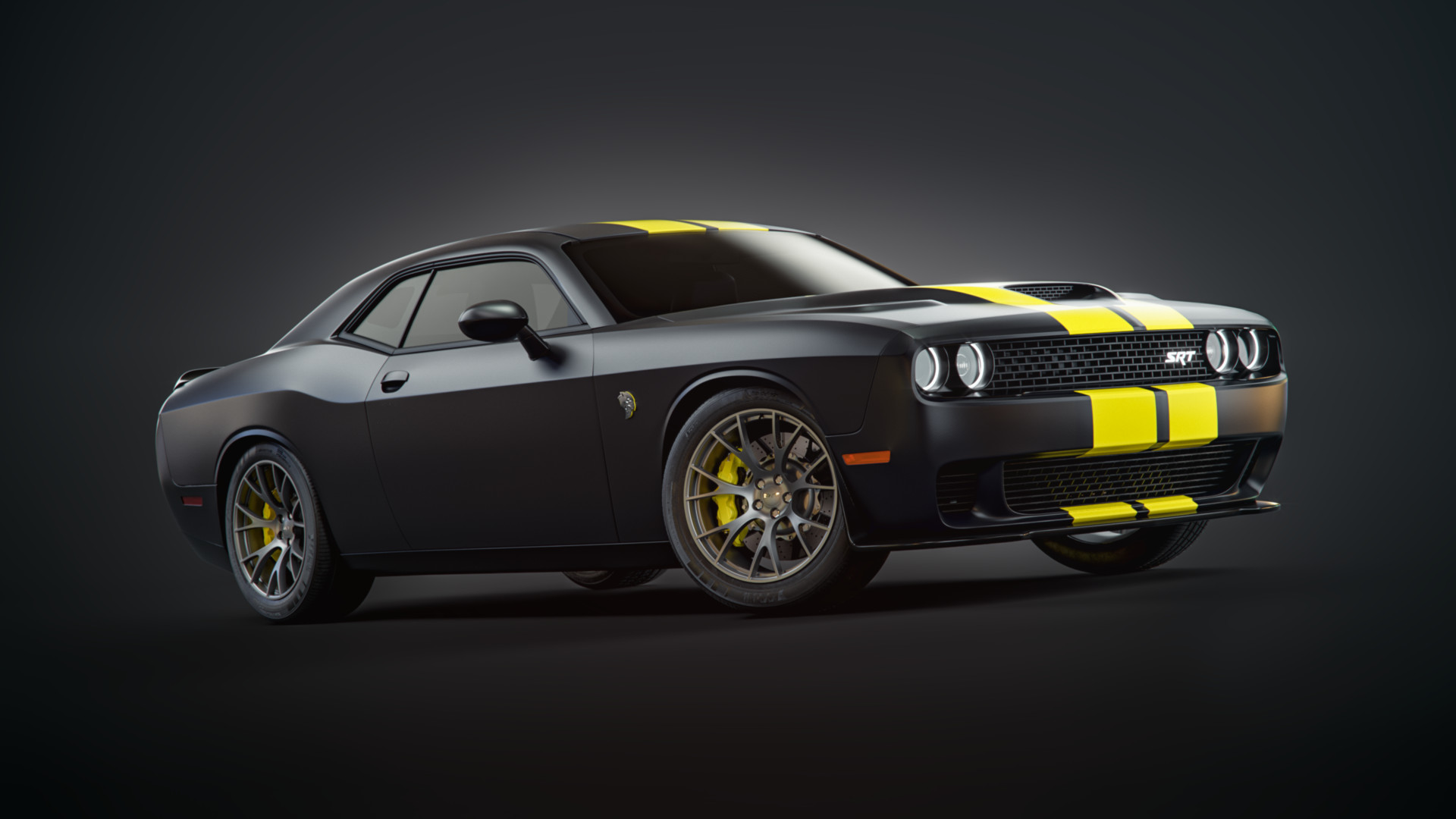 ArtStation - Dodge Challenger rendering project.
