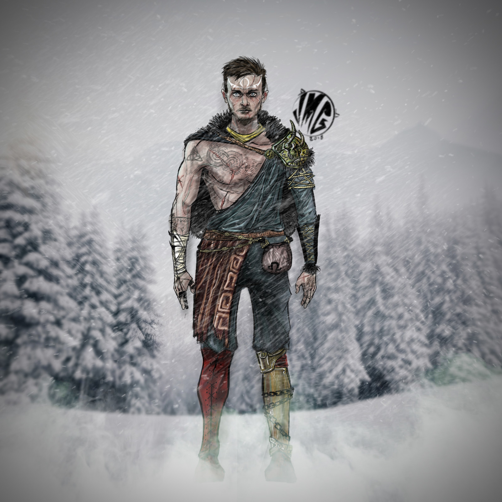 João Gabriel Monteiro - Adult Atreus ( fan art, work in progress )