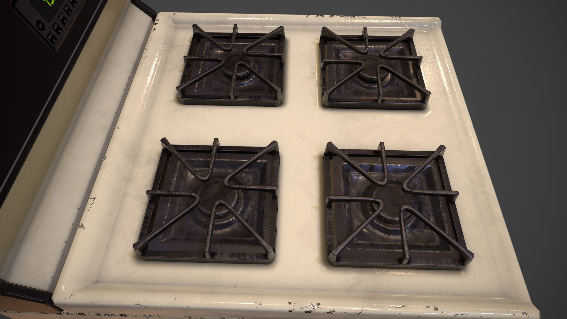 Darryl Dempsey - Vintage 80's gas stove oven, low poly