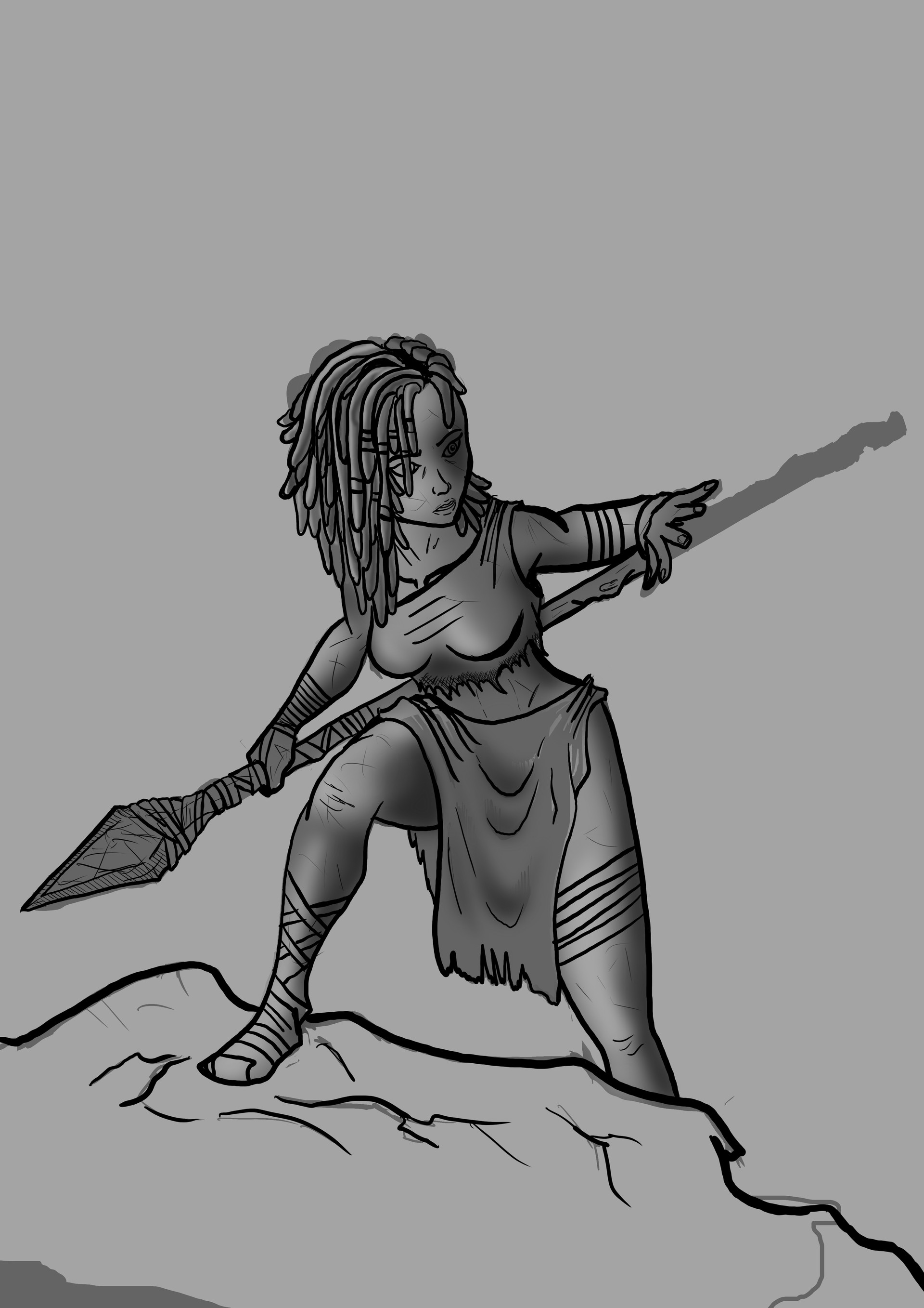 how to draw a jungle girl