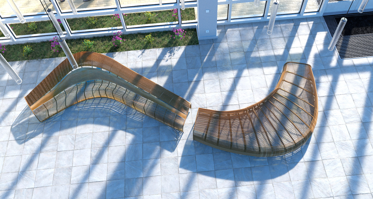ArtStation - Curvy benches