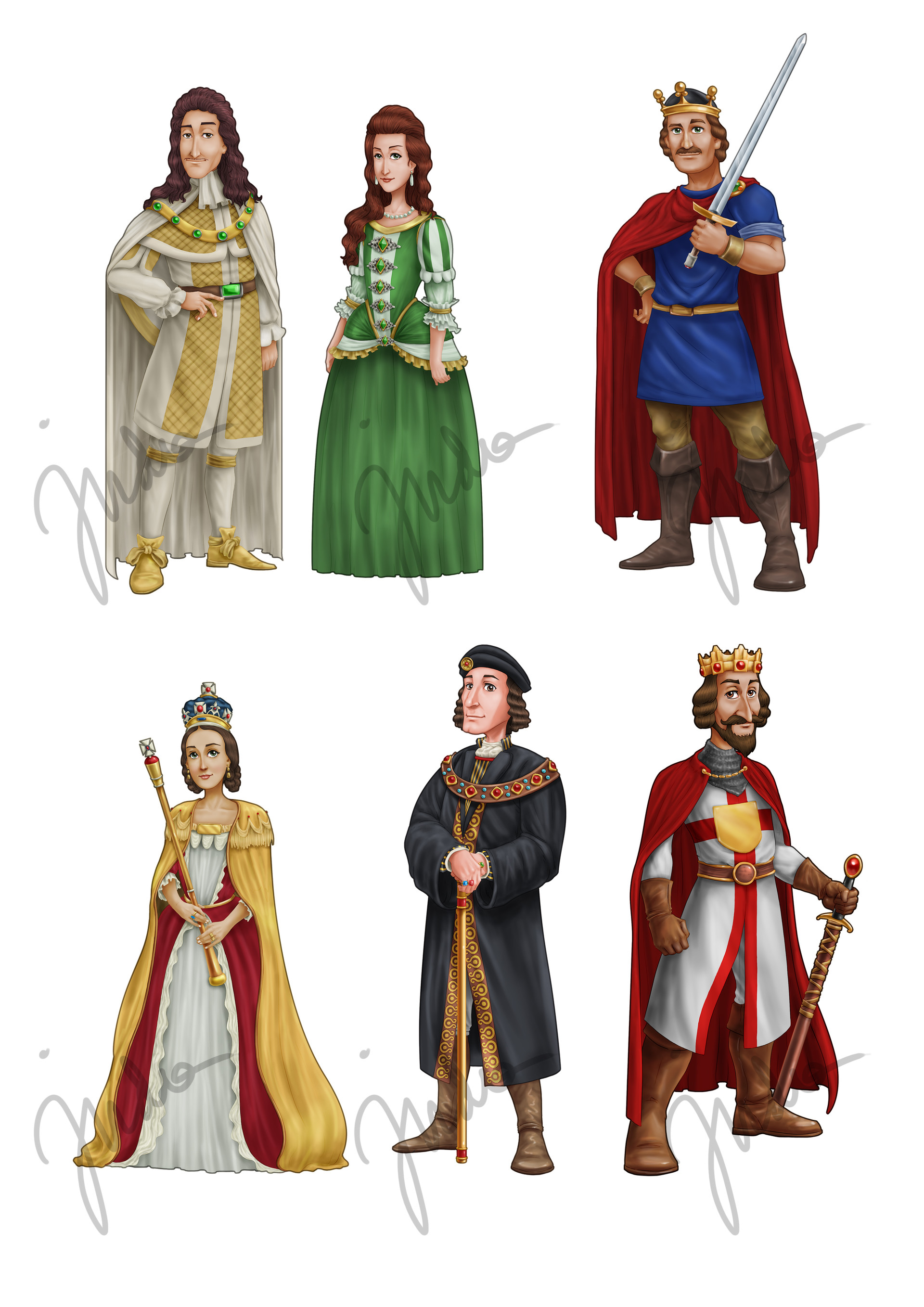 Medieval King And Queen Clipart