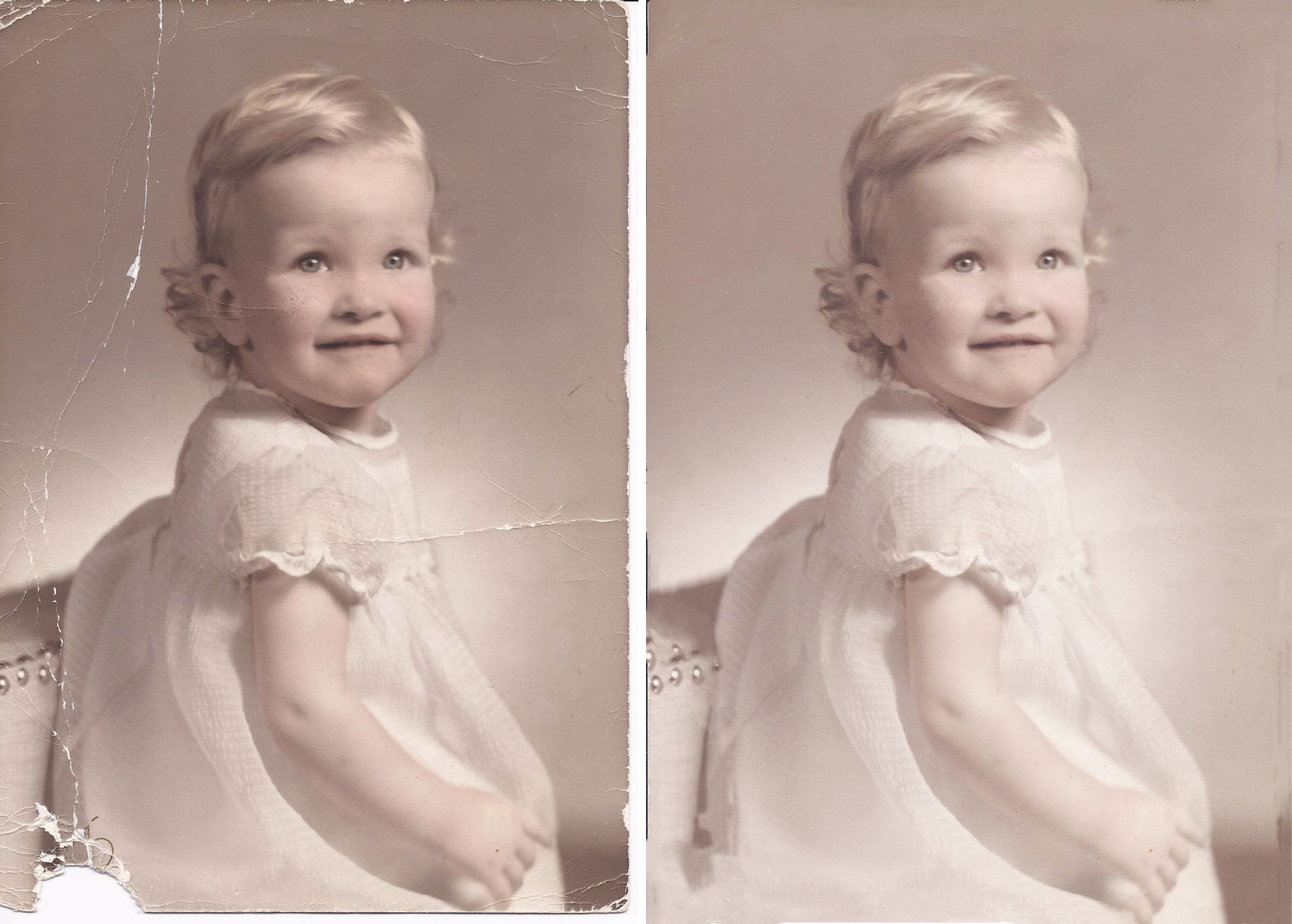 ArtStation - Before and After Damaged Photo