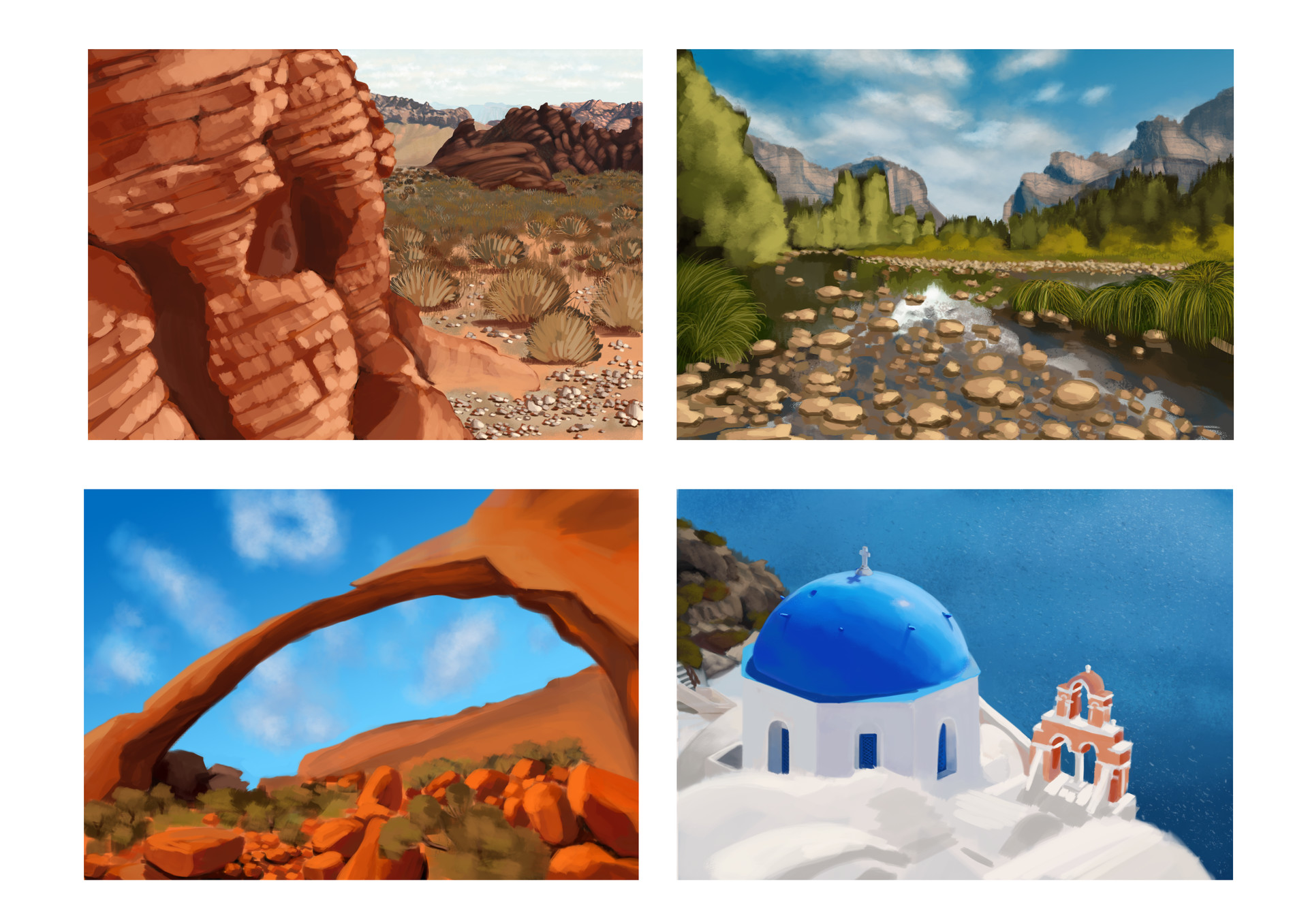 ArtStation - Landscape Speed Paint practice