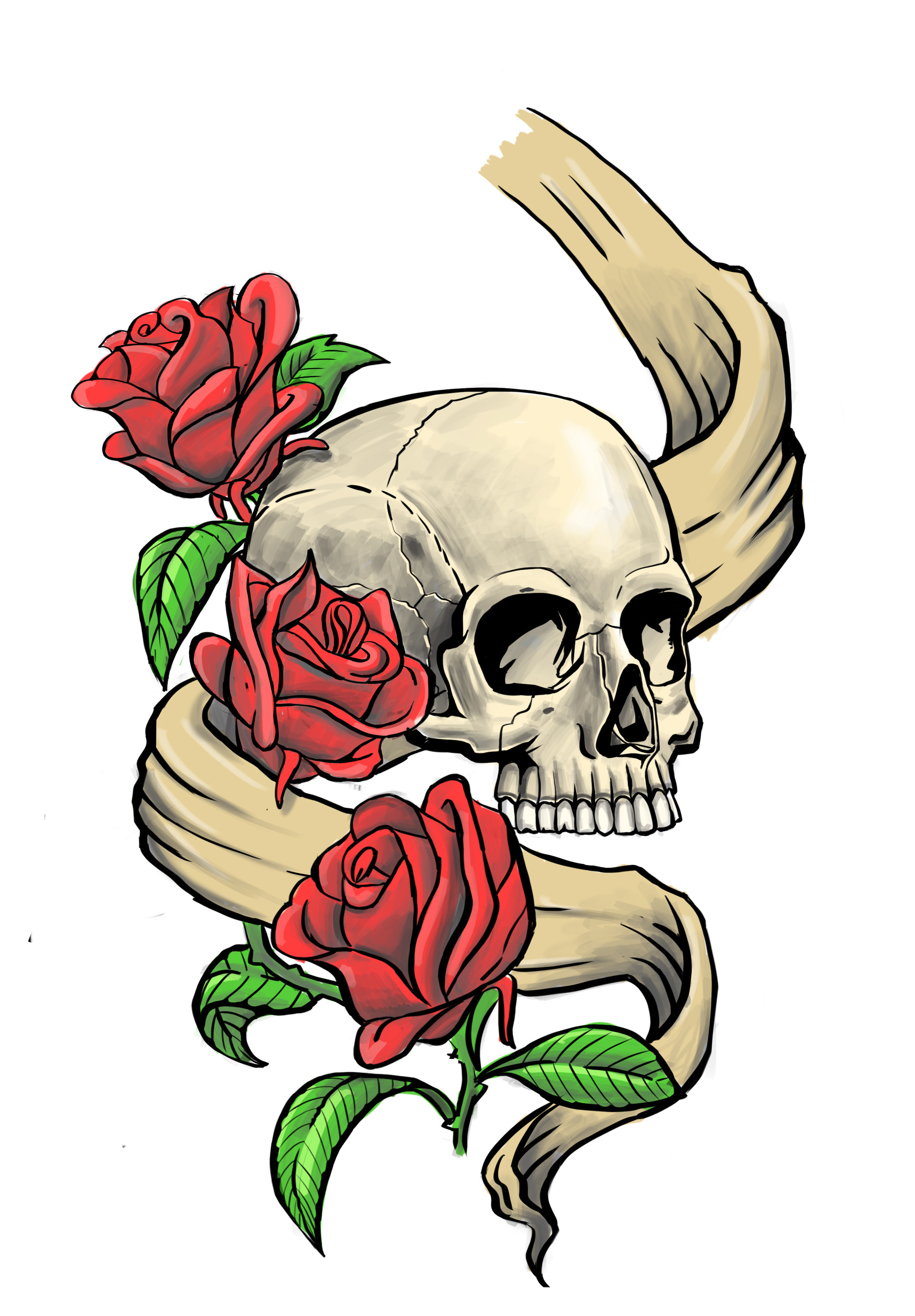 ArtStation - Skull Tattoo