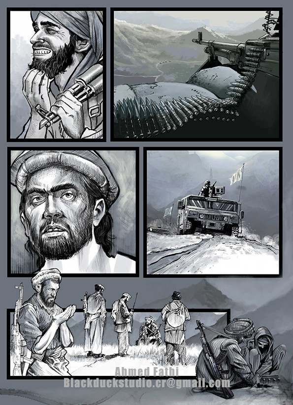 ArtStation - Ambush of Afghani fighters Comics