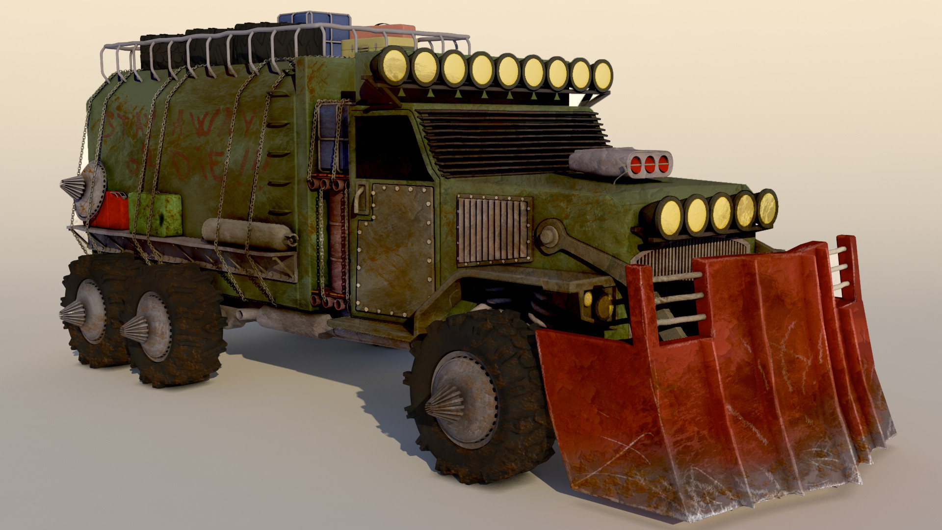 ArtStation - Post-Apocalyptic vehicle
