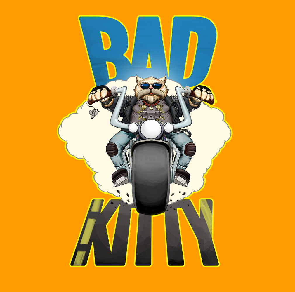 ArtStation - "Bad Kitty" the biker cat