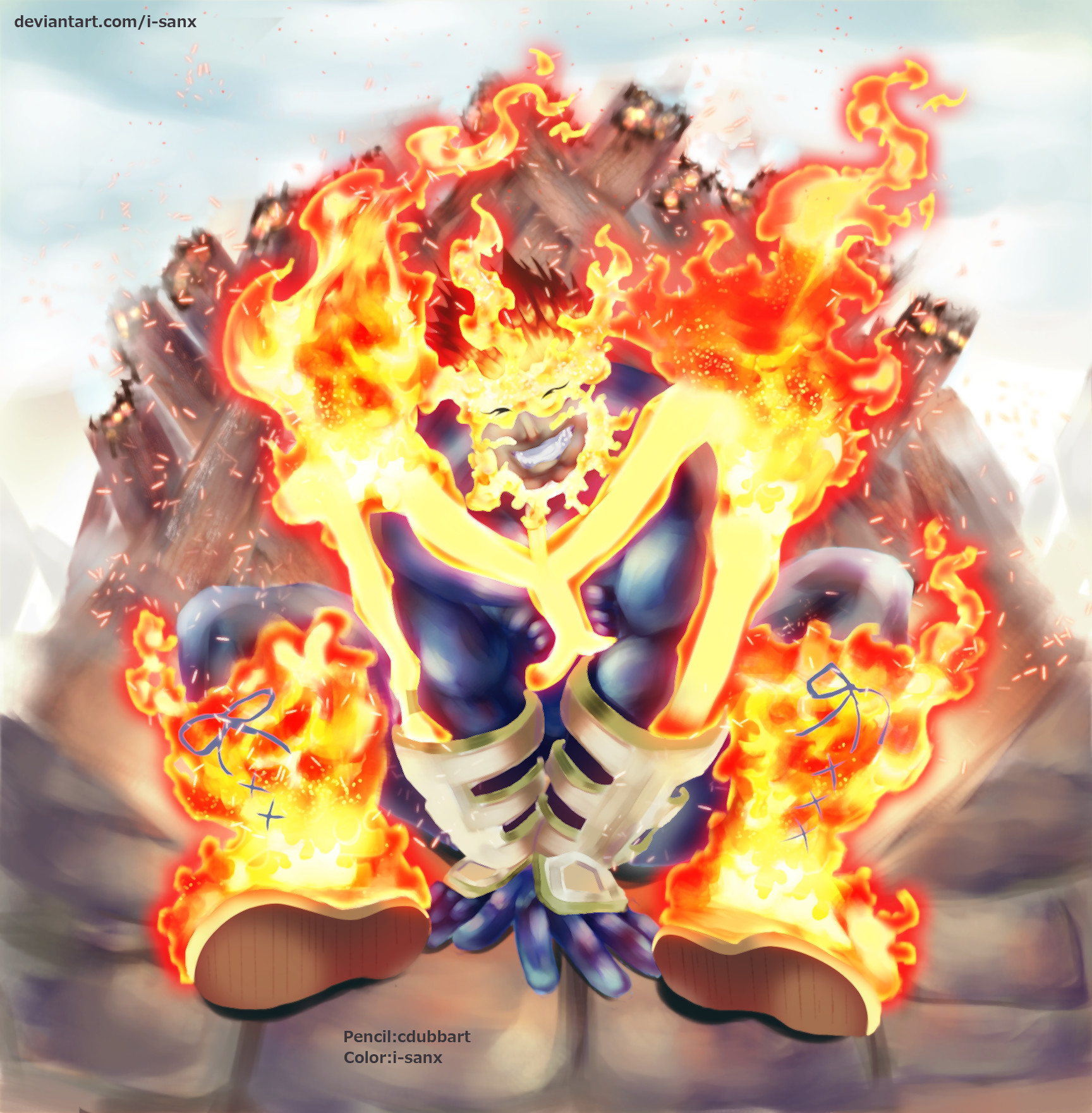 ArtStation - Boku no hero academy-Endevour regression