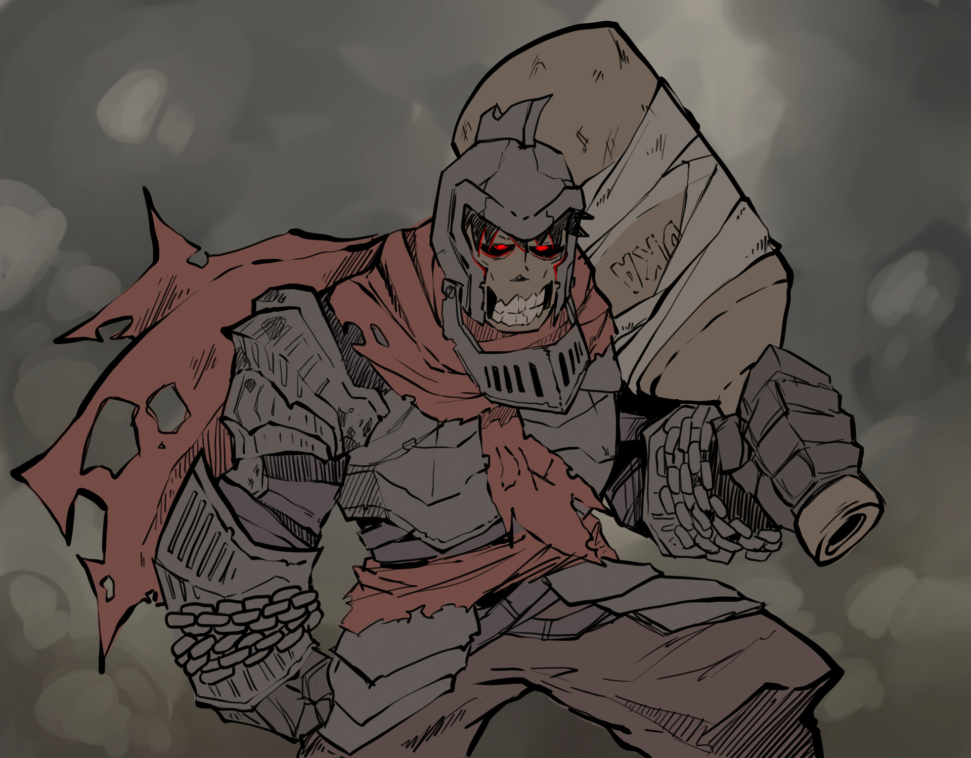 Gerph Art - Absent Warrior.