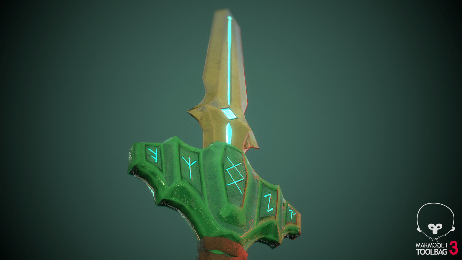 ArtStation - Gold and Jade Sword