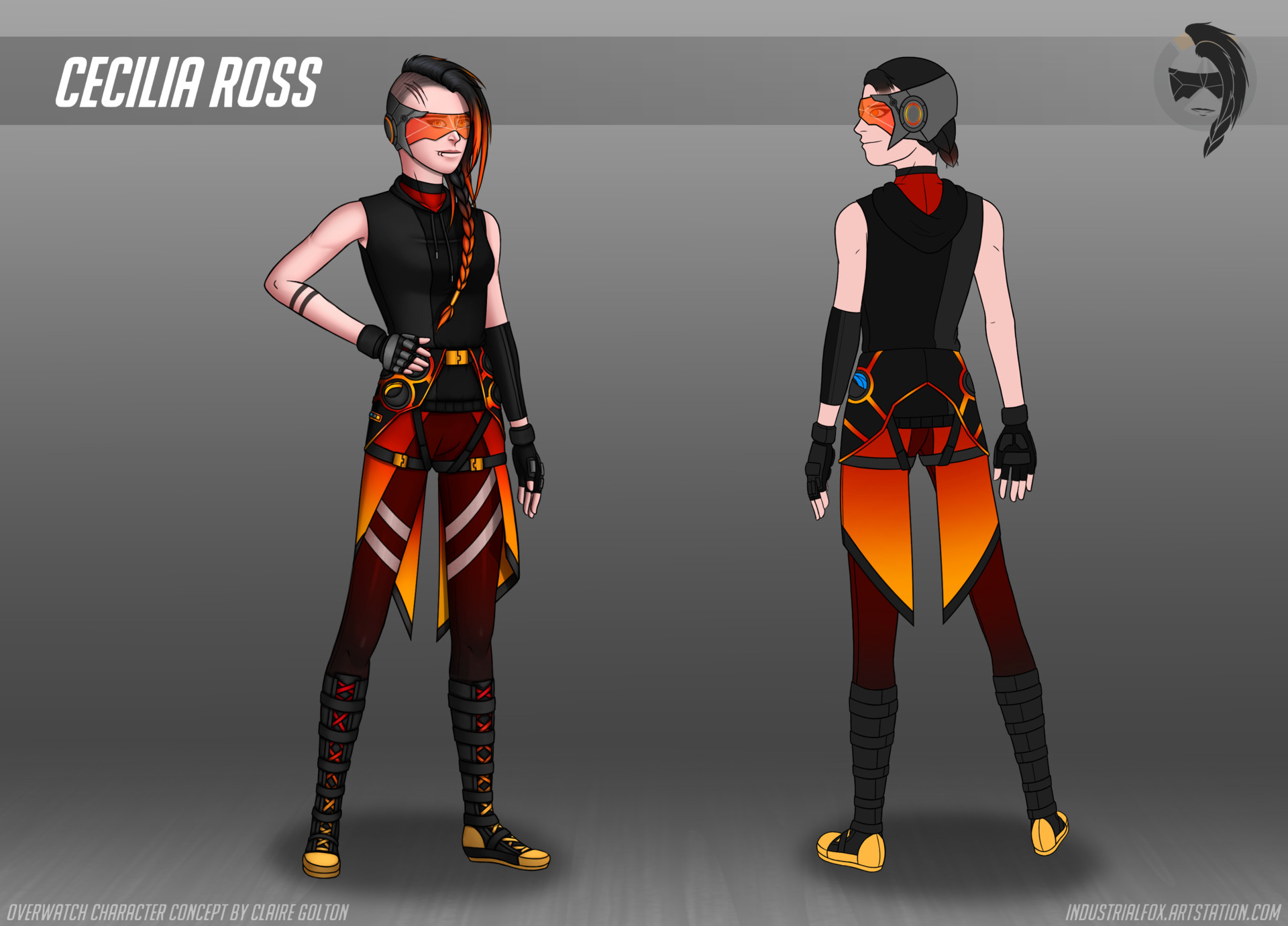 DetachedFox - Overwatch Character Concept - Cecilia Ross