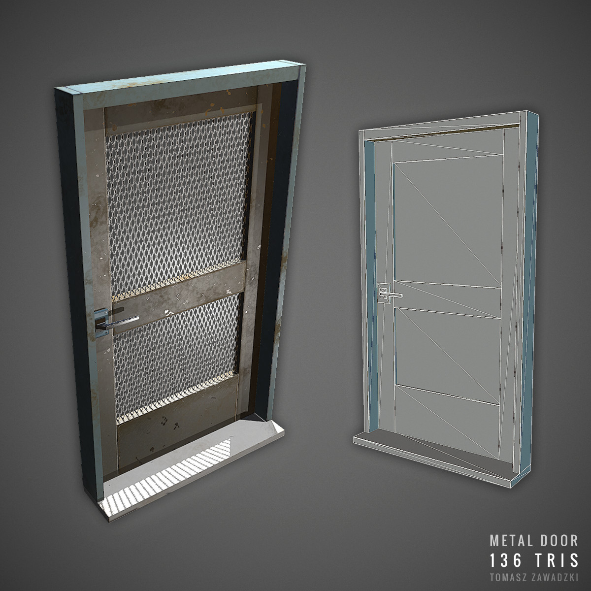Modern Metal Door 3d Model Cgtradercom Metal Door 3D Models | CGTrader