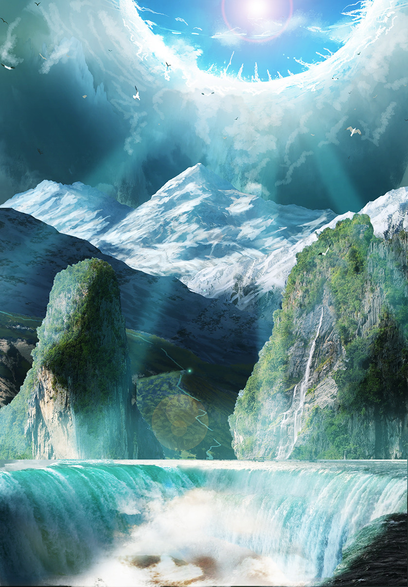 ArtStation - A waterfall