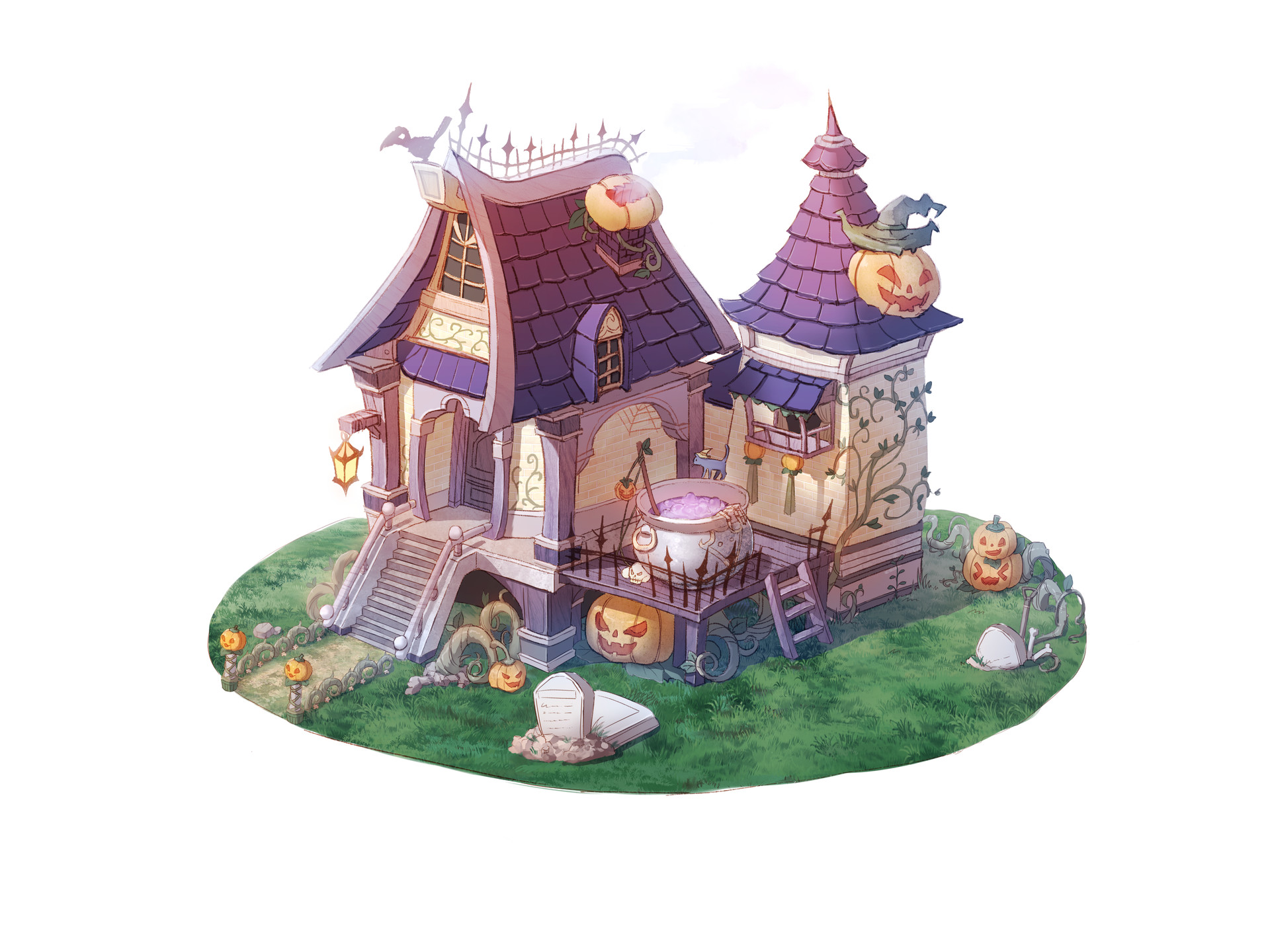 ArtStation - The Halloween Witch's House