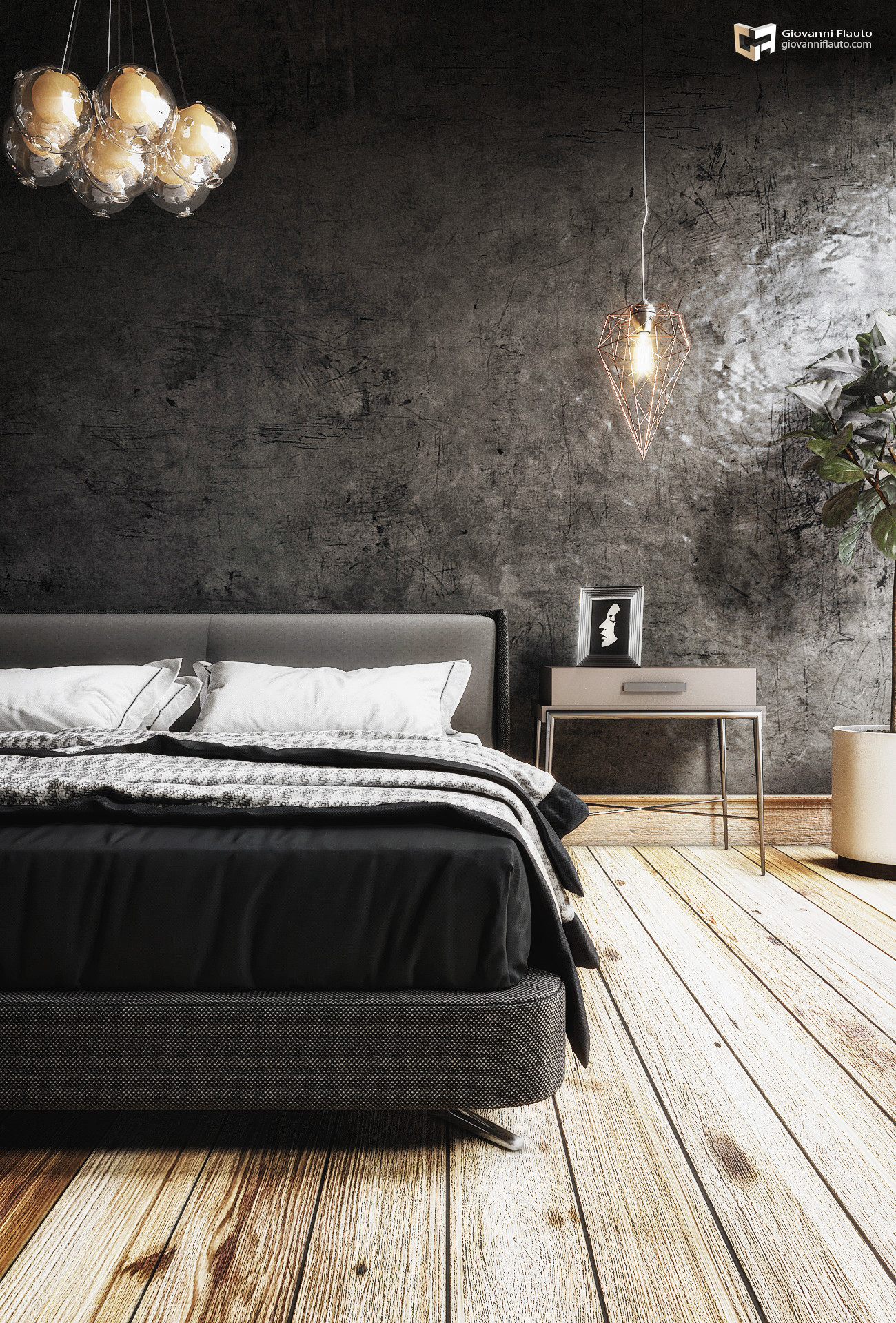ArtStation - Black Bedroom