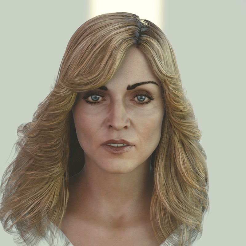 ArtStation - Madonna singer head photorealistic female 3D model