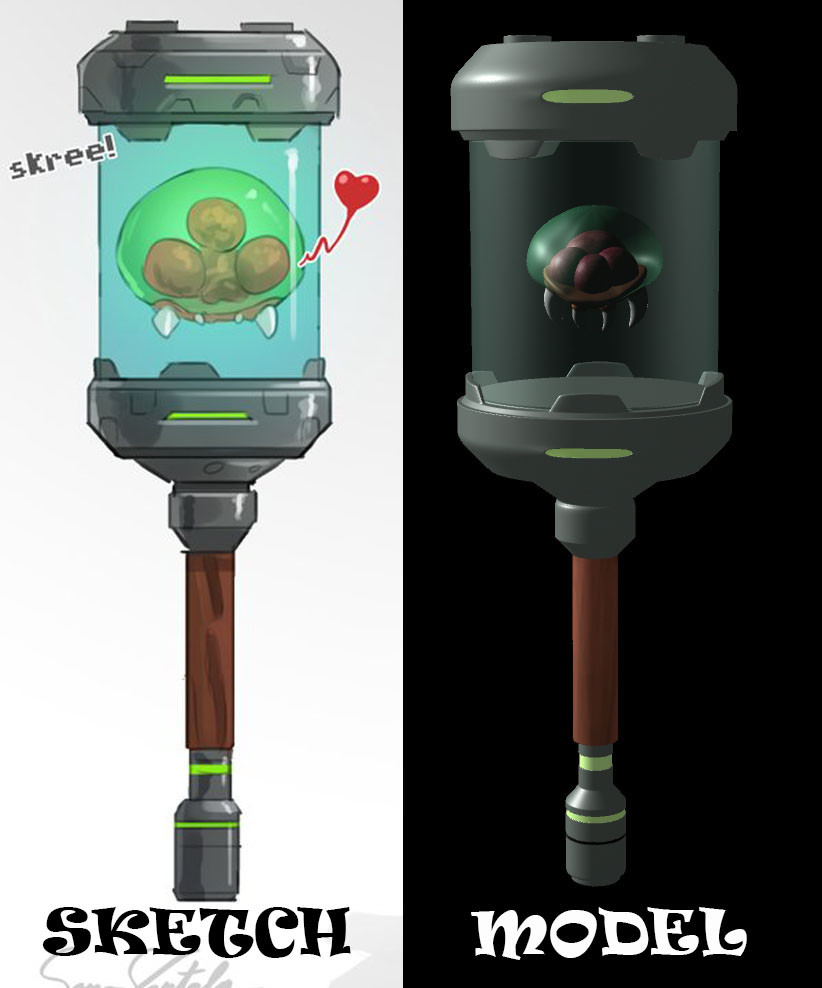 ArtStation - Brigitte's Rocket Flail, Metroid Version - OverwatchXMetroid