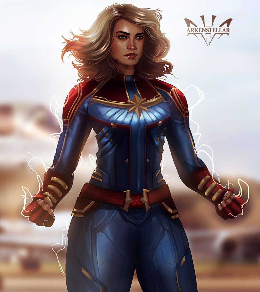 Captain Marvel By Sébastien Minatchy R Imaginarymarvel