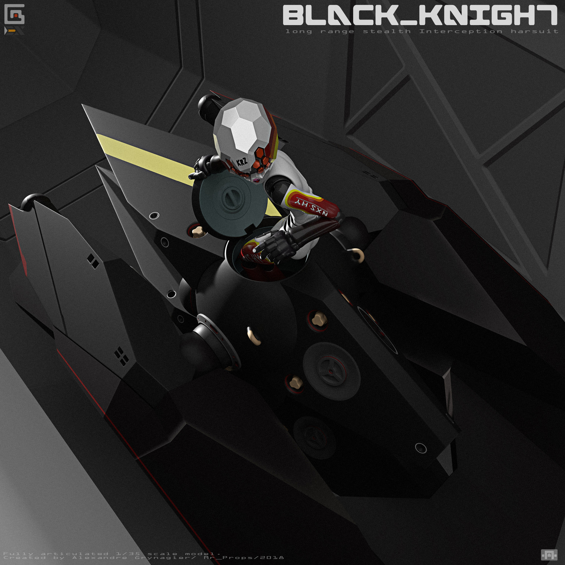 alexandre grynagier - Manned Stealth Space Interceptor (MSSI) 'Black ...