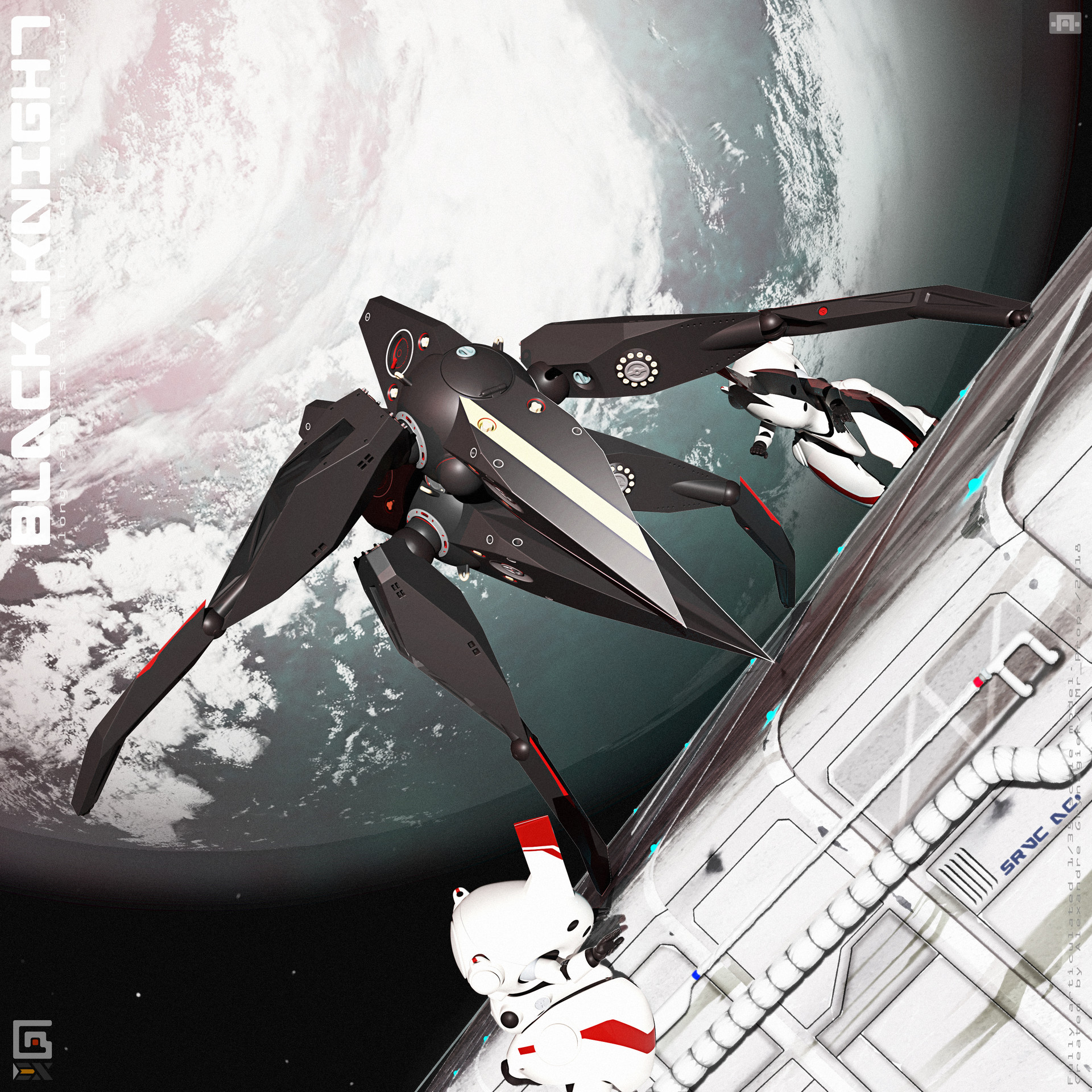 alexandre grynagier - Manned Stealth Space Interceptor (MSSI) 'Black ...
