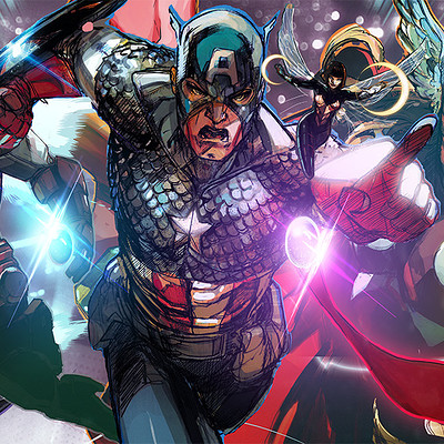 Arte Di Peter Nguyen X Men Usando La Plantilla De Cartas De Jim Lee De