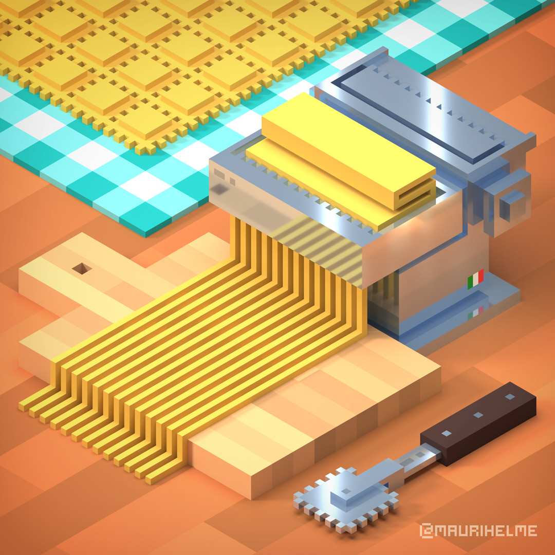 Mauri Helme - Voxel Food Table Series