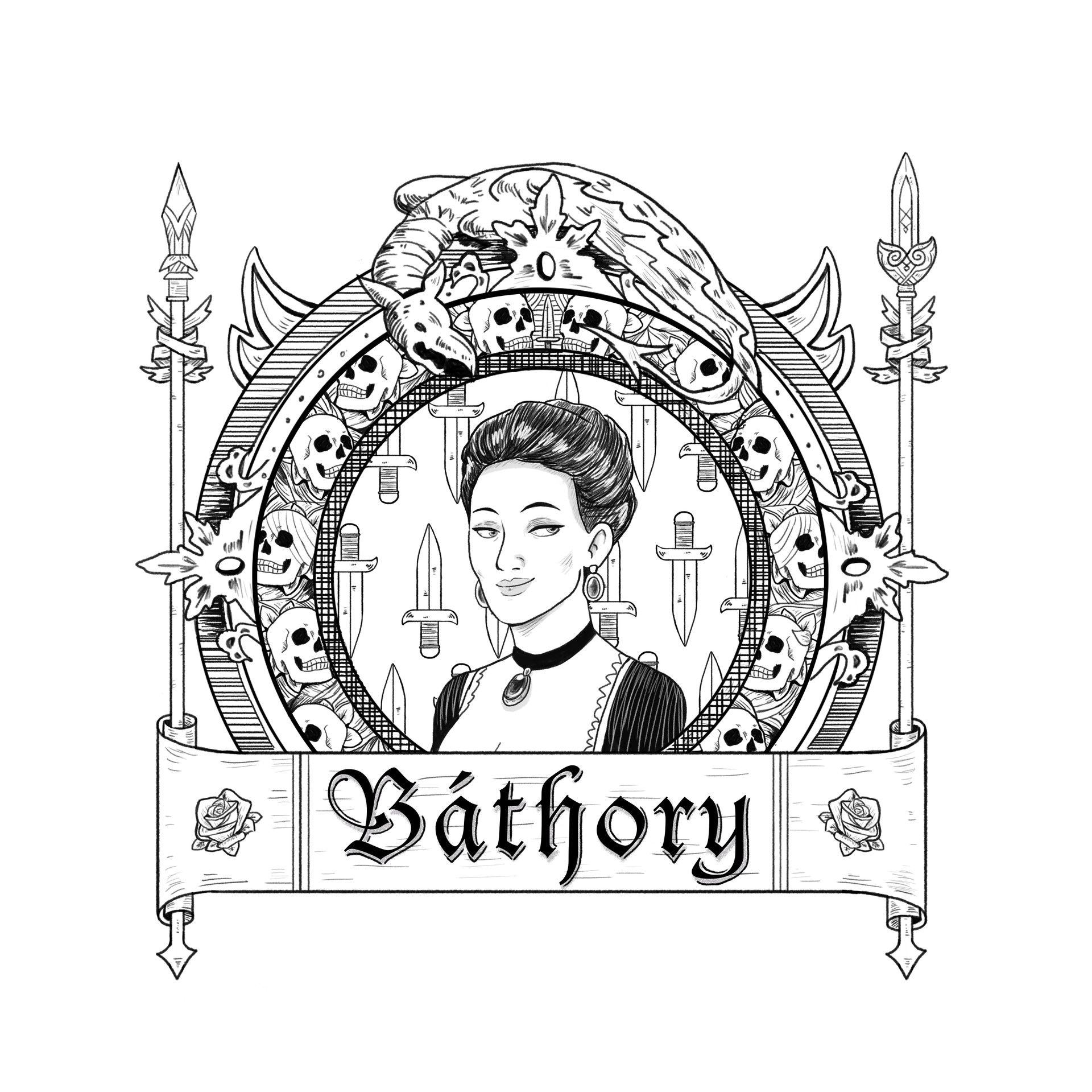 bathory tattoo stencil