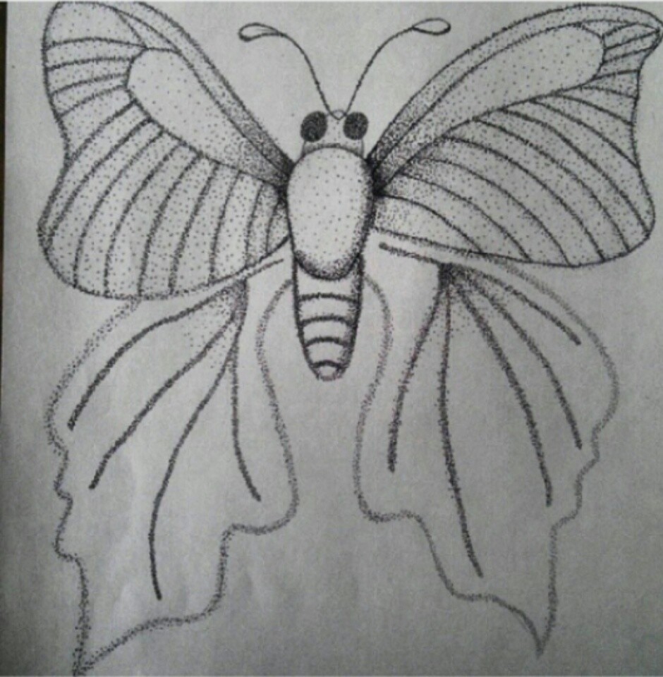 ArtStation - Pointillism Butterfly