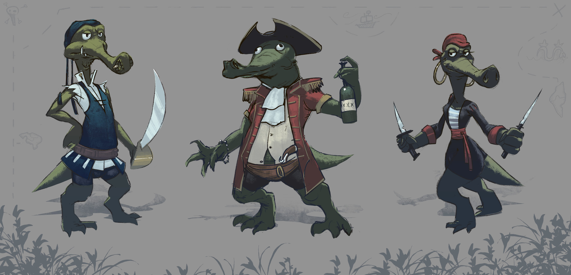 ArtStation - Pirate crocs