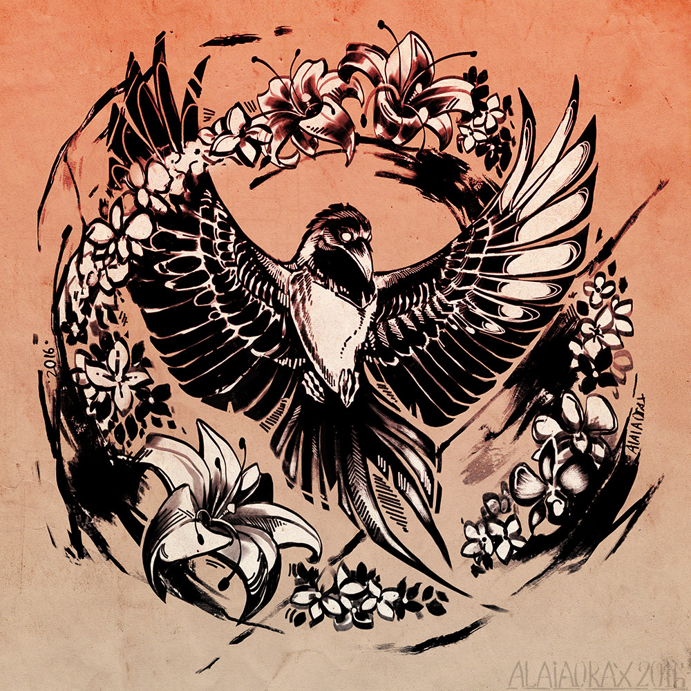 ArtStation - Floral magpie